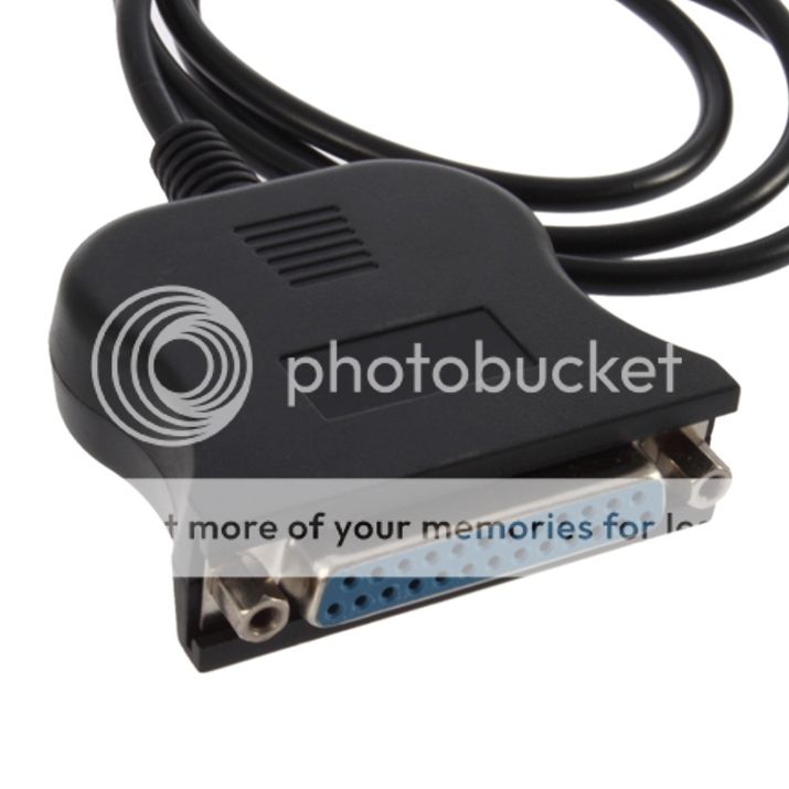 USB to 25 Pin DB25 Parallel Printer Cable Adapter Cord Converter New DE ...
