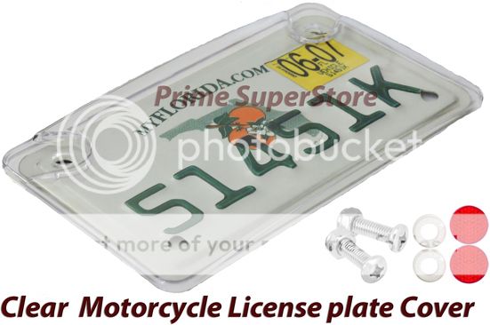 RED MOTORCYCLE REFLECTOR/REFLECTIVE FASTENER CAP SCREW LICENSE PLATE ...