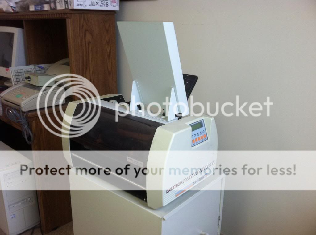 DataTech model DP-1190JET envelope printer and a Norcom conveyor all ...
